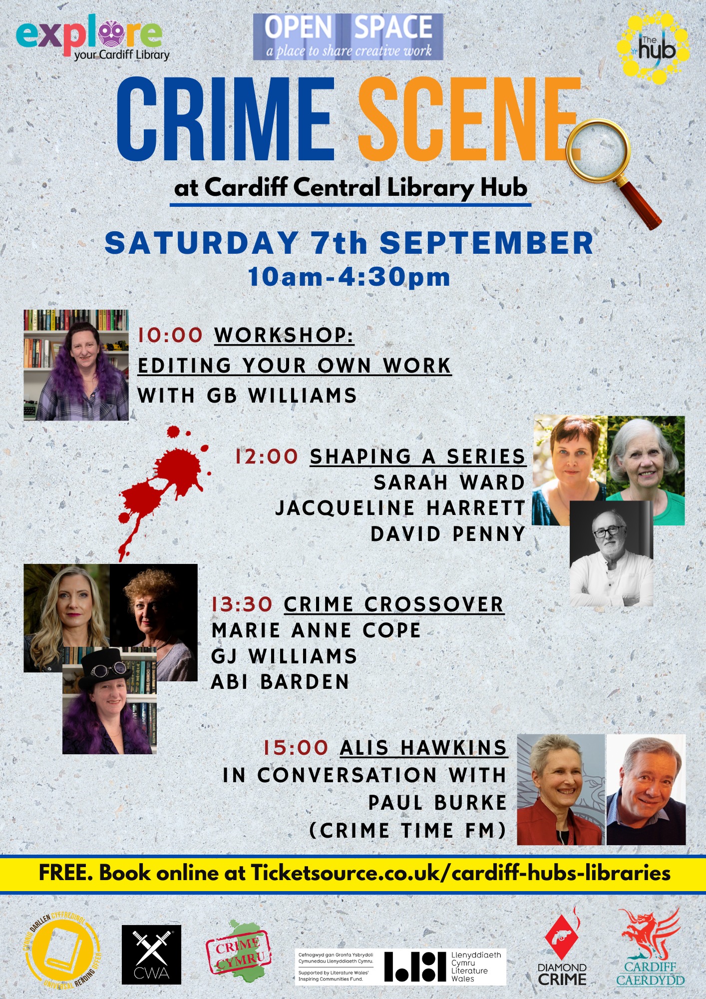 Crime Scene at Cardiff Central Library Hub - The Crime Writers’ Association