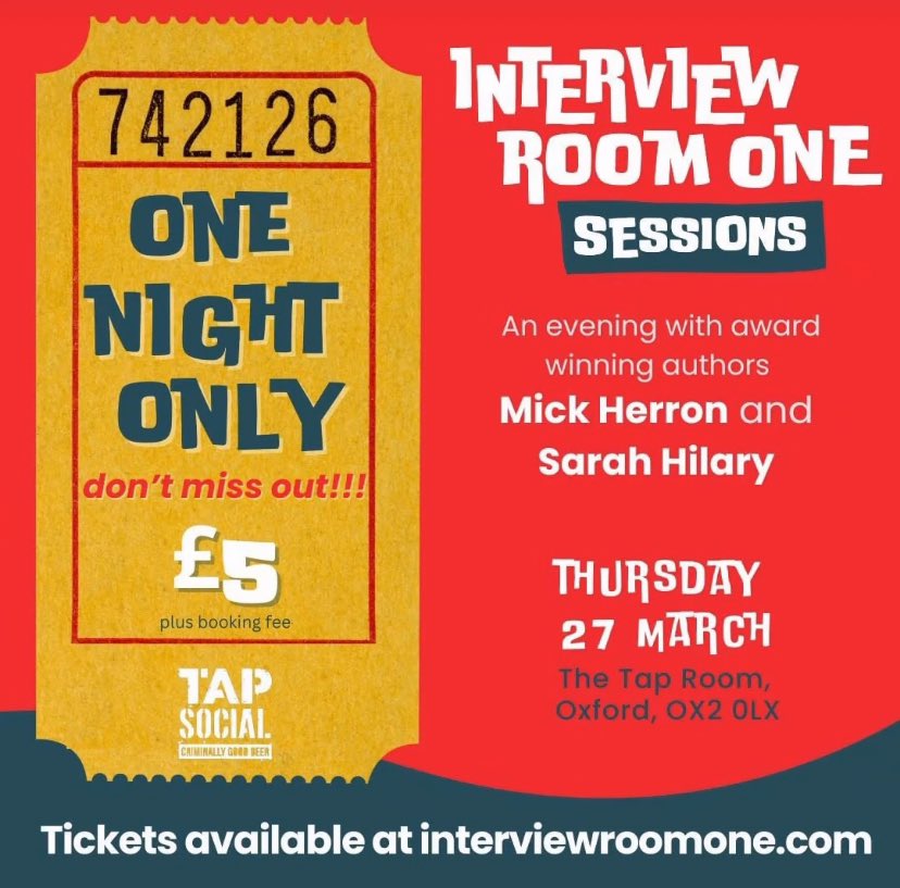 An Evening With Mick Herron and Sarah Hilary - The Crime Writers ...